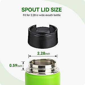 Prurex Flip Lid Compatible with Hydro Flask 12 16 18 20 32 40 64 OZ Wide Mouth, Replacement Lid for Simple Modern, Iron Flask, ThermoFlask and Other Wide Mouth Bottles