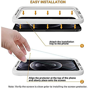 Supershieldz (2 Pack) Designed for iPhone 13 Pro Max/iPhone 14 Plus (6.7 inch) Tempered Glass Screen Protector with (Easy Installation Tray) Anti Scratch, Bubble Free