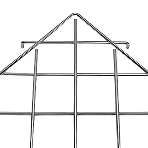 DBM IMPORTS 2 Pc - Chrome Corner Triangle Wire Grid Shelf Slat Grid Panel 24'' x 24'' x 32''