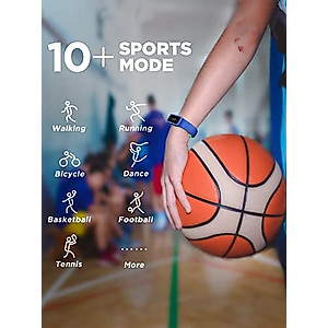 BIGGERFIVE Vigor Kids Fitness Tracker for Girls Boys Ages 5-15, Kids Watch with IP68 Waterproof, Pedometer, Kids Activity Tracker with Heart Rate Sleep Monitor, Calorie Step Counter Watch