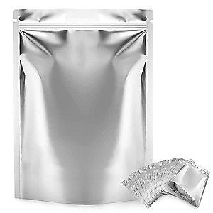 30 PCS 1 Gallon Mylar Bags - 9.4 Mil Mylar food Storge Bags - 14"x10" Stand-Up Resealable Mylar Ziplock Bags for Long Term Food Storge
