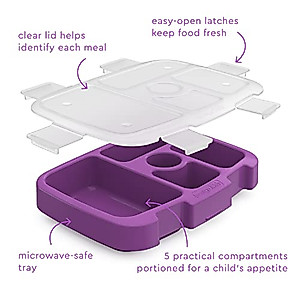 Bentgo Kids Tray with Transparent Cover (Purple)