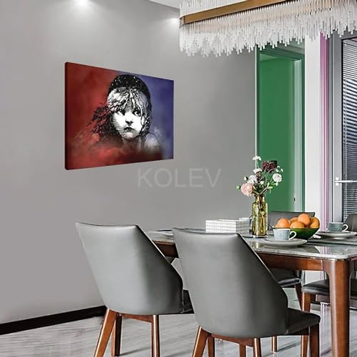 KOLEV Movie Les Misérables Poster Abstract Art Wall Aesthetic Gift Decoration Poster Canvas Poster Bedroom Decor Office Room Decor Gift Frame-style 20x16inch(50x40cm)
