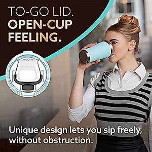 RUUMI® Nose Recess Tumbler Lid (Black) – Compatible with 20 oz Yeti Rambler, Ozark Trail, Swig – See Chart for Other Brands/Sizes