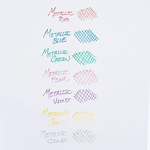 Pentel Sunburst Metallic Gel Pen, Medium Line, Permanent, Assorted Ink, 5 Pack (K908MBP5M1)