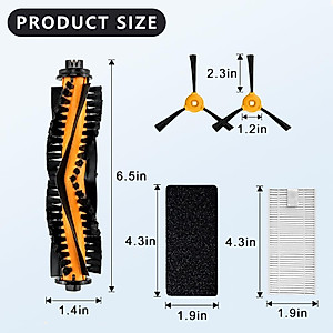 Replacement Parts Compatible for Ecovacs Deebot N79 N79S DN622 500 N79W N79SE DN622.11 DN622.31 Yeedi K600 K700 Accessories Kit,Replacement Parts Compatible for Deebot 500 DC3G Robot Vacuum