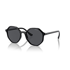 Vogue Eyewear Woman Sunglasses Black Frame, Grey Lenses, 52MM