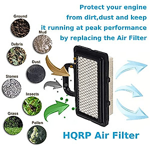 HQRP Filter Kit Compatible with John Deere 125 135 145 LA135 LA120 LA130 LA135 LA140 LA145 LA150 LA155 X130R X140 X155R X165 155C 190C D130 D140 D150 D160 Lawn Garden Tractor