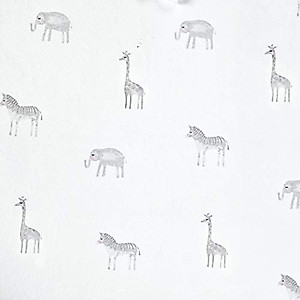 Lush Decor Baby Jungle Adventure Micro Mink 2 Pack Changing Pad Cover, Gray