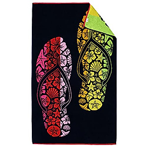 Kaufman - Assorted Premium Velour Oversized Double Jacquard Reversible 750 GSM Beach, Pool Towel, Plush, 40in x 70in, Luxurious 100% Cotton (3-Pack Assorted)