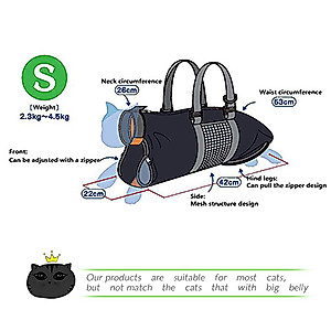 Cinf Cat Nail Clipping Cleaning Grooming Restraint Bag No Scratching Biting for Bathing Nail Trimming Injecting Examining