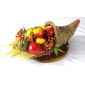 cornucopia basket for thanksgiving decor. (19'' cornucopia)