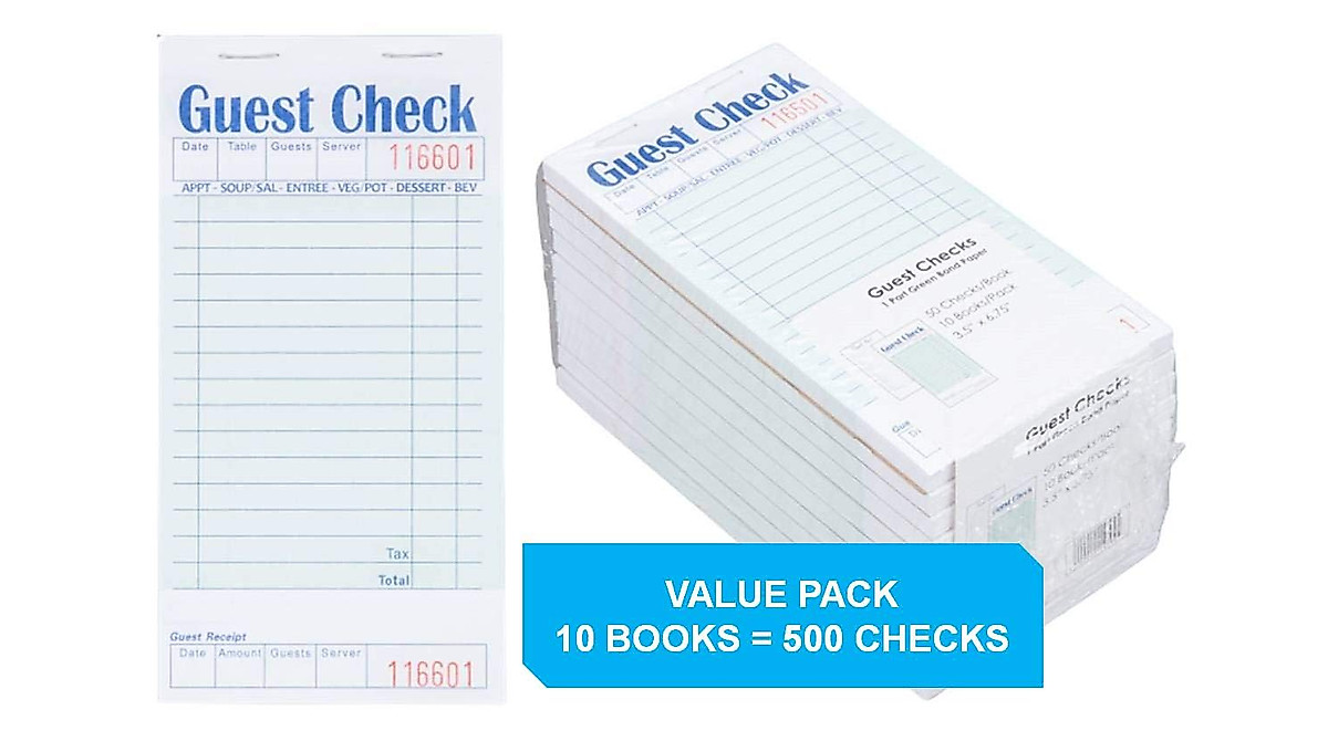 Order Efficiently with Green Guest Checks Notepad
