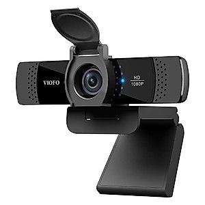 VIOFO 1080P Webcam with Microphone, Privacy Cover, Rotatable Clip, Computer HD Streaming Web Camera, USB Web Cam for Laptop Desktop PC Live Streaming Video Calling Recording Gaming Conferencing