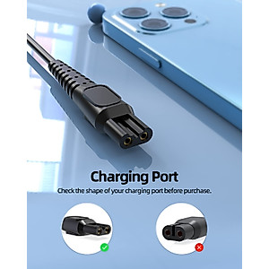 15V 6Ft Charger Fit for Philips Norelco HQ8505 QP6531/70 QP6520 QP6530 QP6510 QP6550 Shaver Razor Replacement Power Supply Adapter Cord