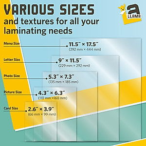Thermal Laminating Pouches, Matte Finish, 9 x 11.5 Inches, 3 Mil Thick, 30 Pack, Suited for Letter Size Laminating Sheets 8.5 x 11