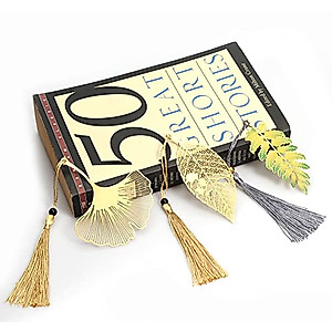 Tueascallk Metal Leaf Tassel Bookmarks - As The Best Gift