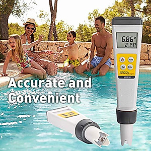 JENCO pH630F Digital pH Thermometer & Water Quality Tester for Drinking Water, Pool, Spa and Aquarium, Professional lab Quality, pH 0.01