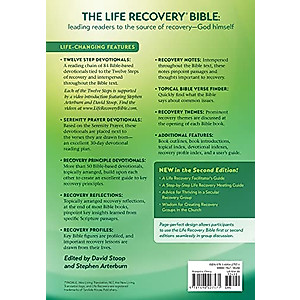 Tyndale NLT Life Recovery Bible (Large Print, Softcover) 2nd Edition - Addiction Bible Tied to 12 Steps of Recovery for Help with Drugs, Alcohol, Personal Struggles - With Meeting Guide