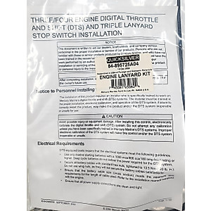 MERCURY NLA New Mercruiser Quicksilver Oem Part # 84-895725A04 Lanyard Kit-Tripl