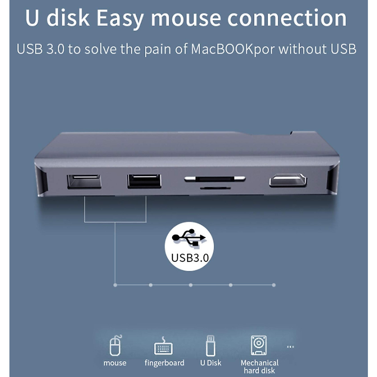 USB C Hub Adapter, BEST CABLE 7 in 1 USB C to HDMI 4K Adapter, Gigabit Ethernet RJ45, USB C Power Delivery, 2*USB 3.0 Port, SD/TF Card Reader Compatible with MacBook Pro,MacBook Air,Samsung,and More