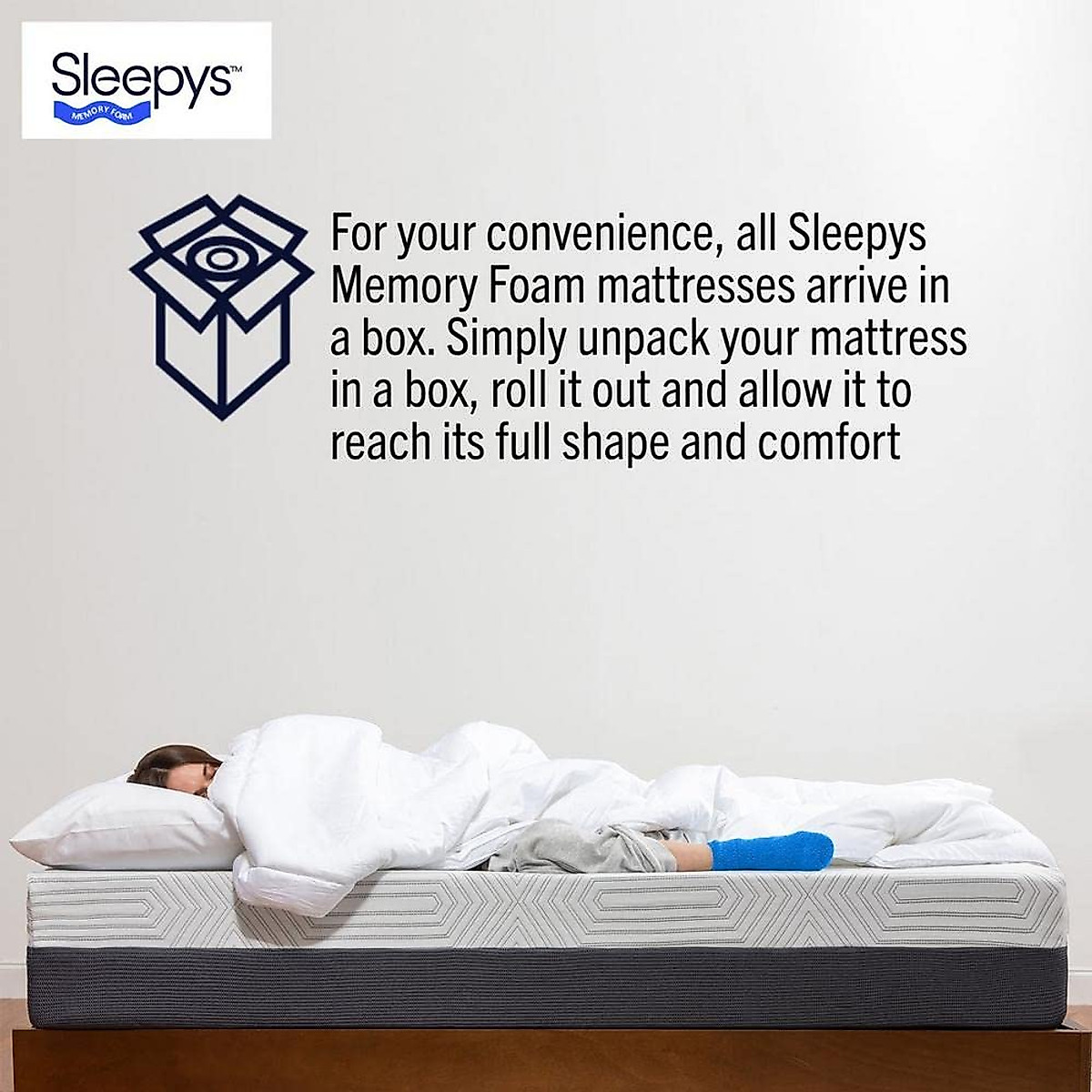 Sleepy's by Mattress Firm | Memory Foam Snug RV Mattress | RV King Size | 8" Medium Comfort | Pressure Relief | Eco Friendly
