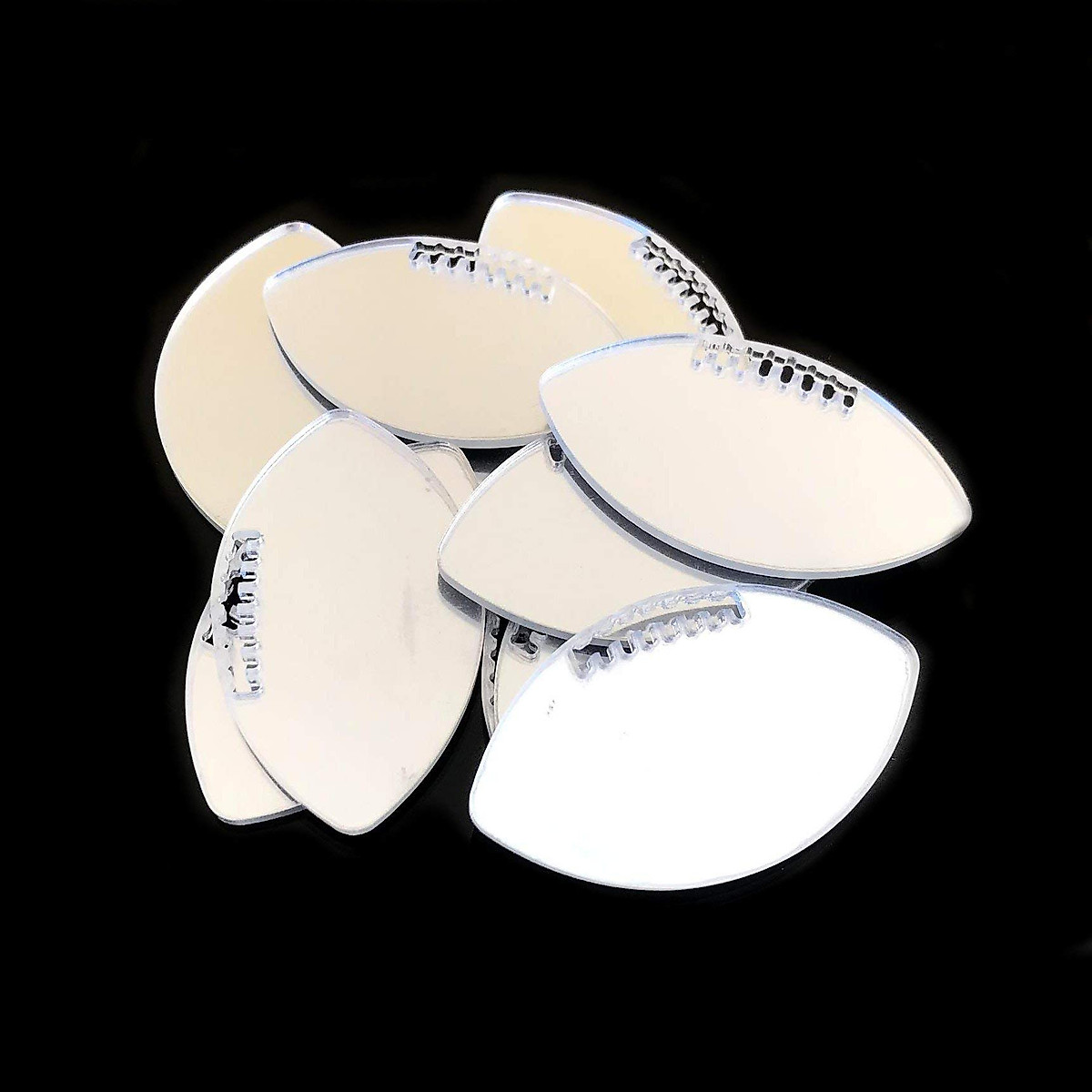 Super Cool Creations Rugby Ball Shaped Crafting Sets, Bright Blue, Pack of 10 x 3cm