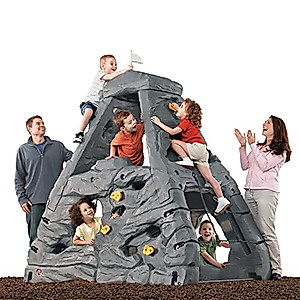 Step2 Skyward Summit Climber – Authentic Kids Playset Rock Climbing Wall with Four Unique Climbing Walls, Two Cargo Nets, Floor Net, and Flag – Rock Climbing Jungle Gym for Backyard