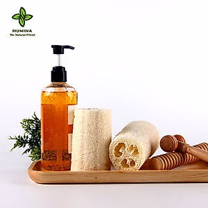 HUMINA Hot Bath Supplies Loofah,Natural Loofah Sponge Bath Body Exfoliation Natural Loofah 3 Pack of 5 inch