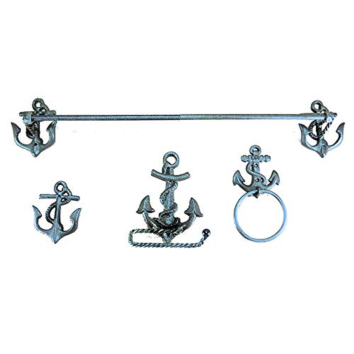 Nautical Anchor Bathroom Accessory Set by COI Cast Iron Decor