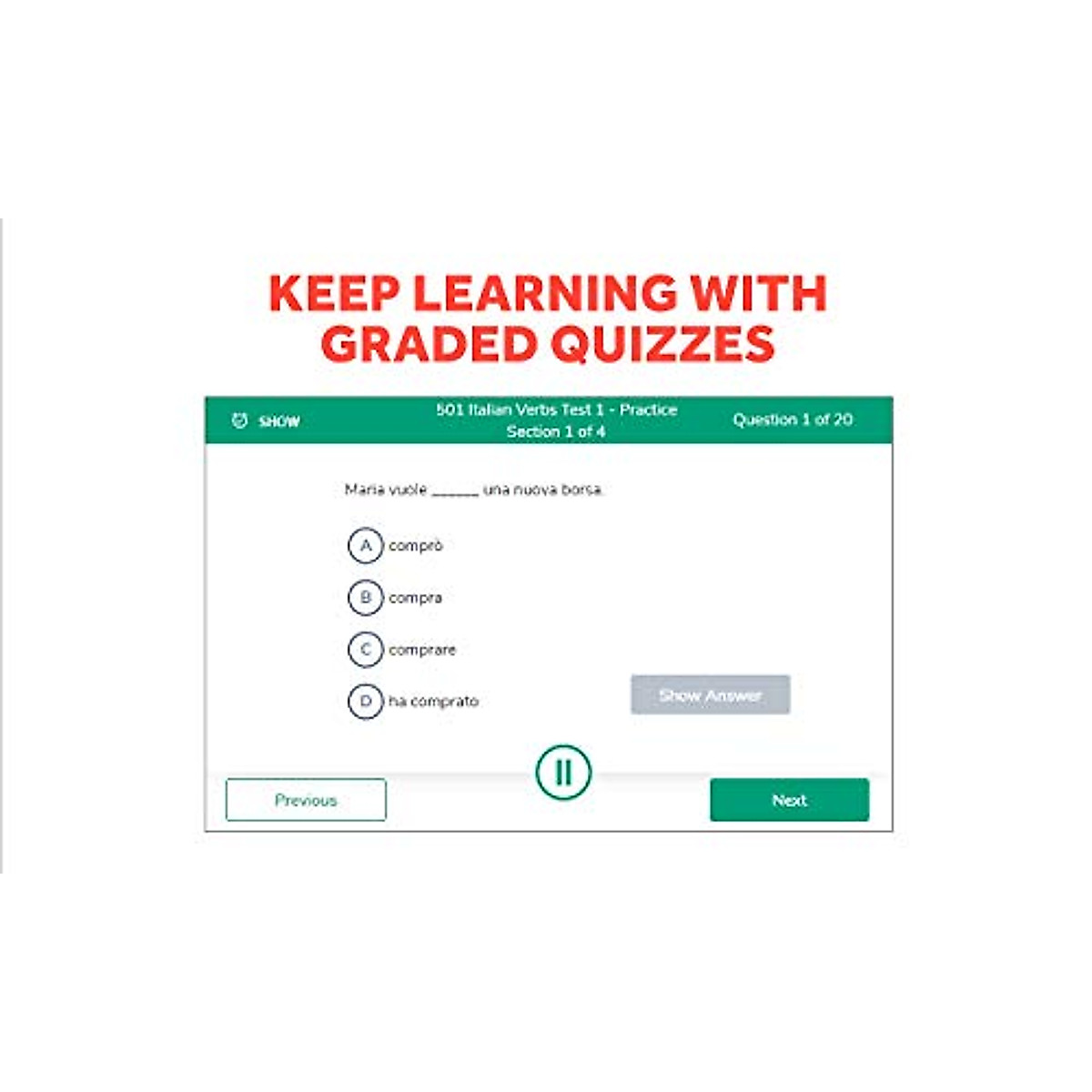 501 Italian Verbs, Fifth Edition (Barron's 501 Verbs)