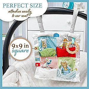 KIDS PREFERRED Beatrix Potter Peter Rabbit Peek-a-Boo On The Go Blanky, Activity Lovey Security Blanket for Babies, Multicolor