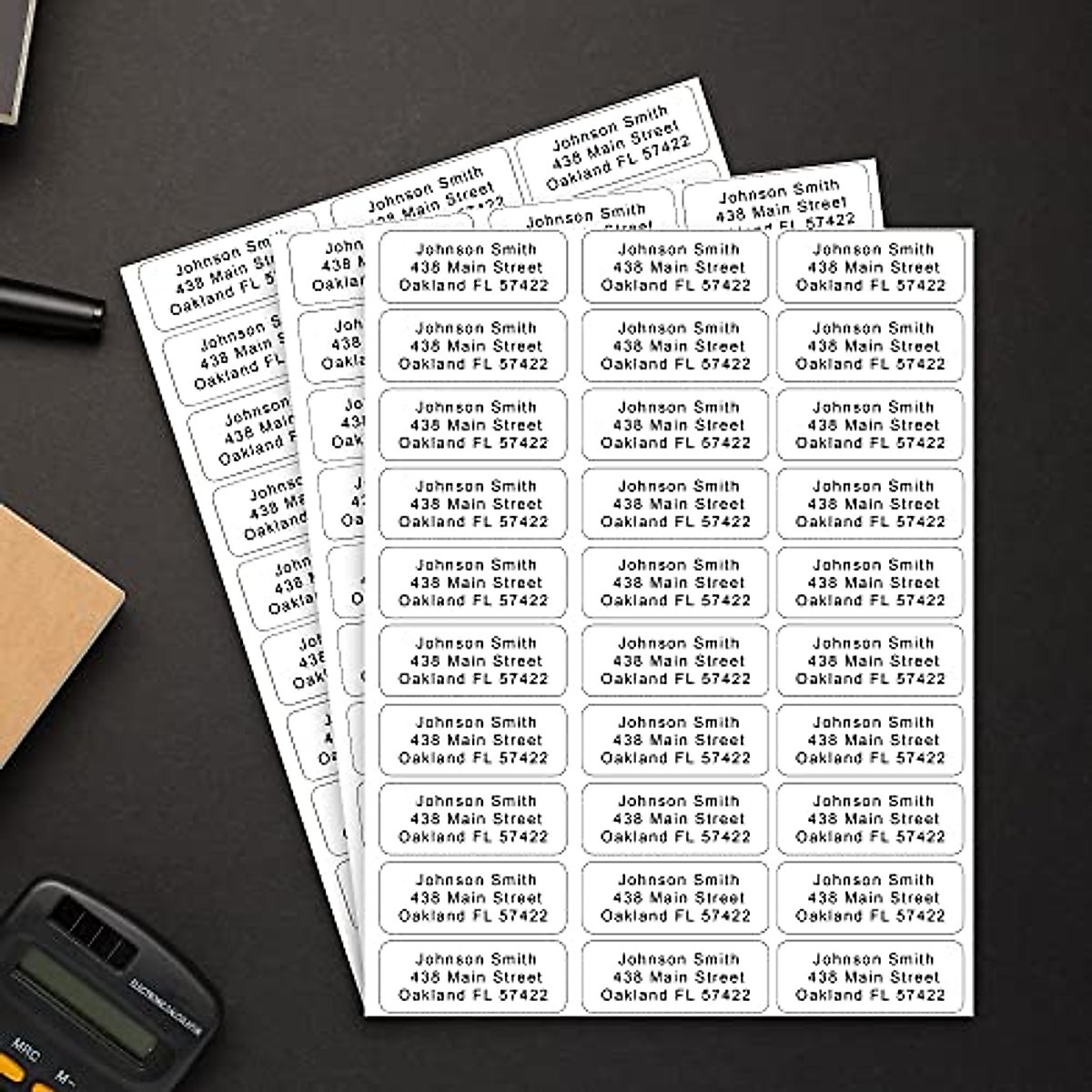 Return Address Labels Personalized Stickers – 150 Personalized Address Labels Self Adhesive, Simple Flat Sheet Return Address Stickers for Envelopes, Quality Custom Address Labels, White Return Label