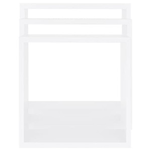 QZZCED Wall Cube Shelves 3 pcs,Floating Shelves,Wall Shelf,Hanging Shelf,Display Shelf,for Bathroom,Bedroom,Toilet,Kitchen,Office,Living Room Decor,White MDF