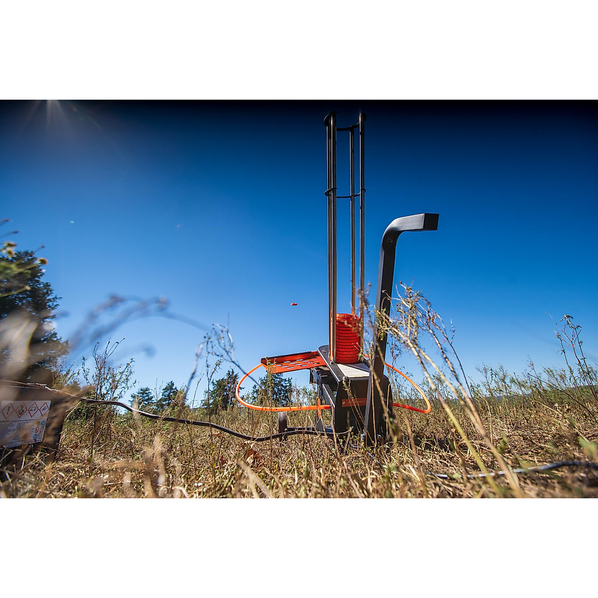 Do All Outdoors Raven Clay Pigeon Thrower with 25' Foot Pedal, Holds 75 Clays