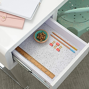 Con-Tact Brand Creative Covering, Self-Adhesive Shelf Liner, Multi-Purpose Vinyl Roll, Easy to Use and Apply, 18'' x 9', Granite Black and White