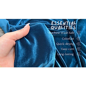 Premium Stretch Velvet Fabric by The Yard - Wrinkle-Resistant - Soft - Upholstery Fabric - Polyester Spandex Blend - for Clothing and Crafts - Durable - Resistant – 58-60 Inches Wide (Olive, 1 Yard)