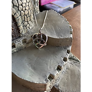 Jewelry Trends Celtic Trinity Heart Sterling Silver Pendant Necklace 18"