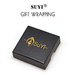 Suyi Stylish Layered Sequins Choker Necklace with Thin Long Chain Pendant for Women Lady (Crystal Gold)