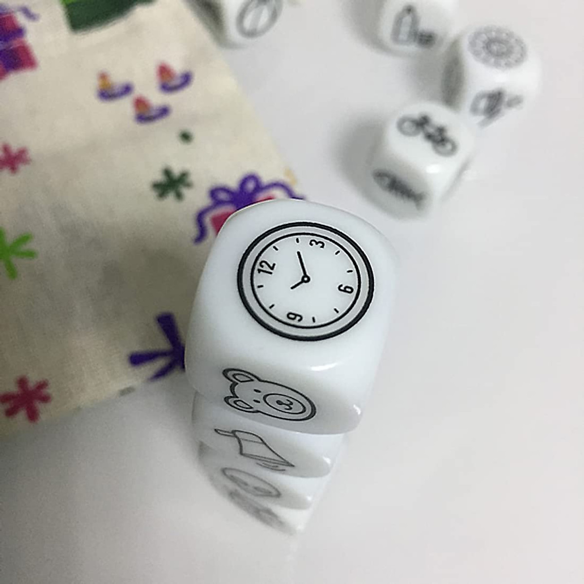 Mbarbs Happy Story 9 Cubes Bundle Dices Iron Box Storage Design Creative Kids Game Storytelling Game for Kids and Adults