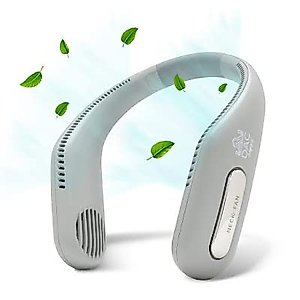 DAC happy Portable Neck Fan - Bladeless Personal Neck Cooling Fan - Wearable - Around The Neck Fan - Cools Fast - Will Not Pull Hair - Rechargeable