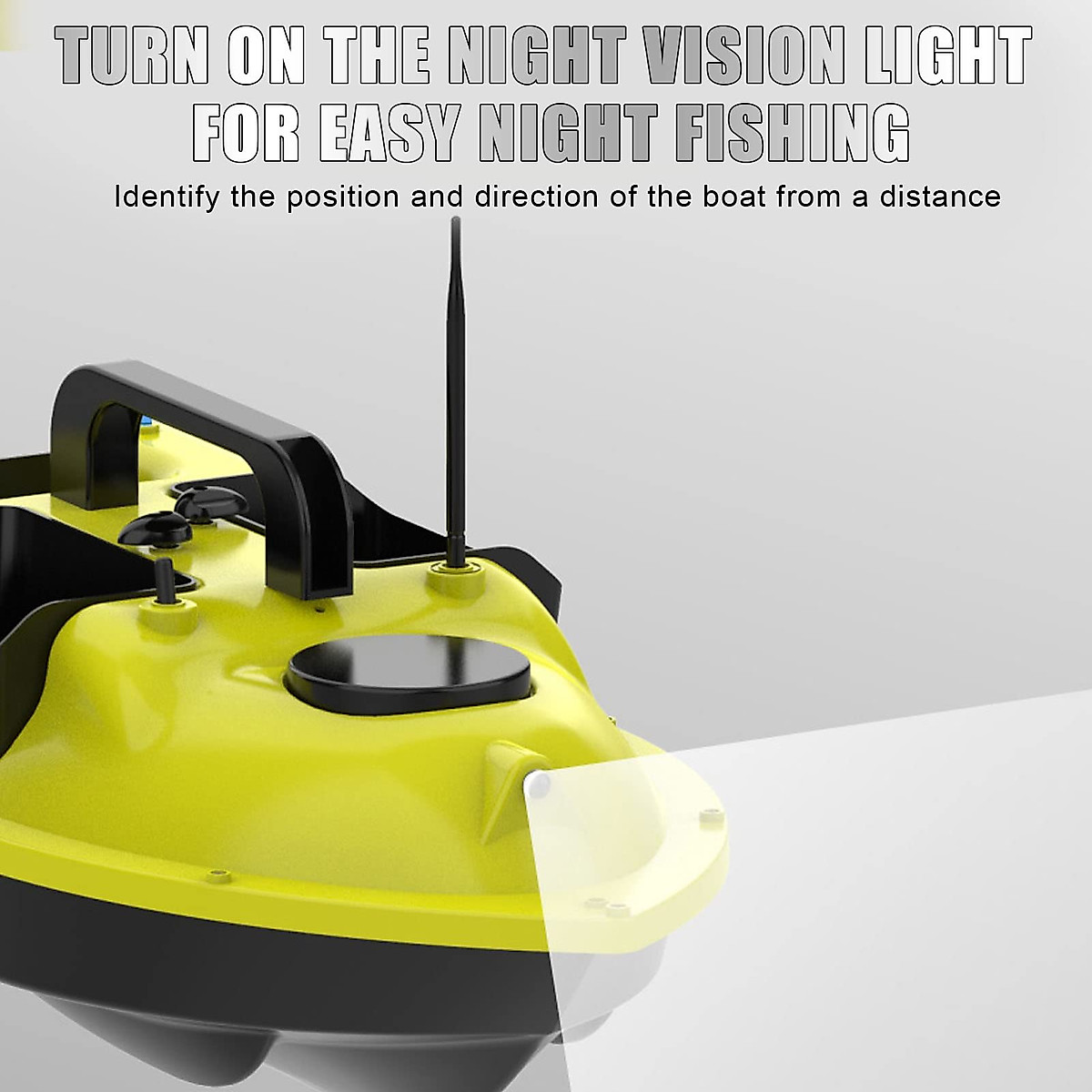 Serounder RC Fishing Boat, Upgraded Version Bait Boat for Carp Fishing Bait Nesting Ship, 3 Bait, 2KG Load, 2 Motors, 300 Meters Range, Control, Auto Return (US Plug)