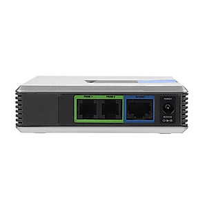 Eboxer VOIP Gateway 2 Ports SIP V2 Protocol Internet Phone Adapter with Network Cable for PAP2T (US Plug)