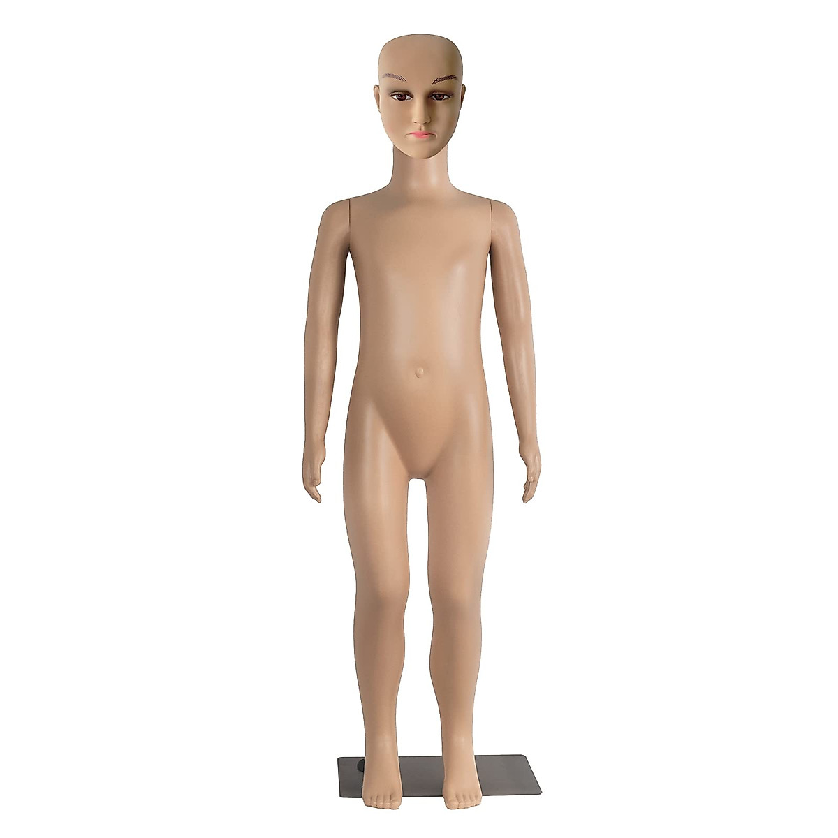 Kids Mannequin Full Body Realistic Adjustable Detachable Manikin Display Head Turns Dress Form W/Metal Base