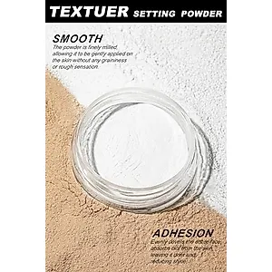 MAEPEOR Matte Setting Loose Powder 8 Colors Smooth and Lightweight Face Powder for Brightening and Setting Makeup with Face Puff (03 Soleil)