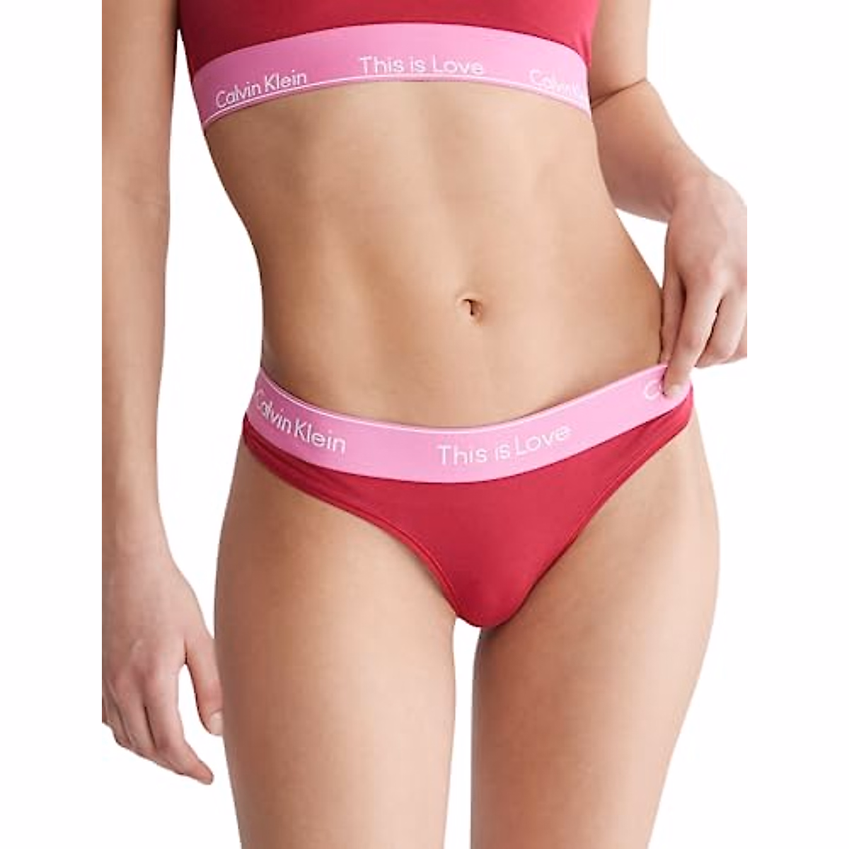 This is Love Modern Cotton Thong Panty Persian Red