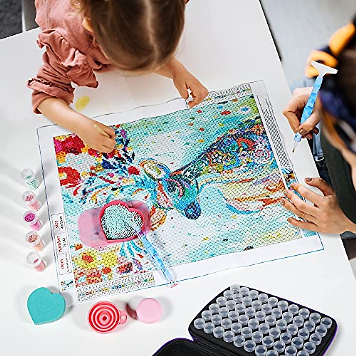 Douorgan 120 Slots Diamond Painting Storage Containers Upgraded Accessories and Tools Pen Tray, Diamond Painting Tools Organizer, Shockproof Diamond Art Storage Case, Jewelry Beads Storage Box