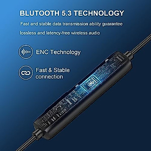 Bluetooth Neckband Headphone with Microphone, V5.3 Wireless Magnetic Earbuds Sports Neckband with 38Hrs Playtime, IPX5 Sweatproof Light Weight Wired in-Ear Earphone for Running Sports