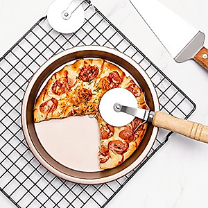 6/8/10in Non-Stick Baking Tray Pizza Pan Thickened Carbon Steel Bread Cake Mold Round Kitchen Baking Accessory Bakeware Round Deep-dish Plates Pans