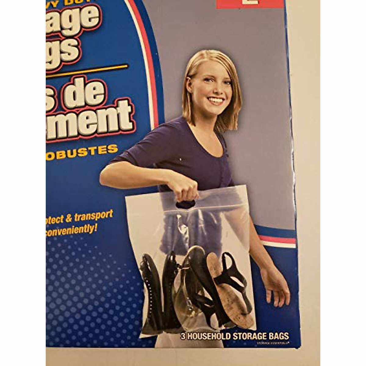 Large Heavy Duty Storage Bags with Zip-lock , Size Large, 3 Count , 2 Pack (6 Total) (2)